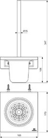 Ideal Standard ALU+ - WC štětka nástěnná s držákem | matné sklo/hedváb