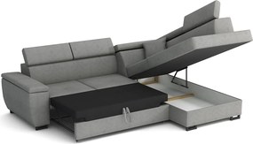 Sedací souprava Natan | 270x202 cm | PRAVÁ | rozkládací + úložný prostor | VÝBĚR TKANIN