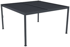 Hliníková bioklimatická pergola s lamelami BestBerg BBP-16G / 4 x 4 m / šedá
