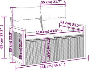 vidaXL 12dílná zahradní sedací souprava s poduškami polyratan [3228114] Barva: Černá