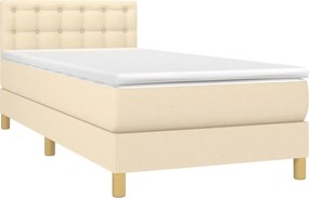 Box spring postel s matrací krémová 100 x 200 cm textil 3140918