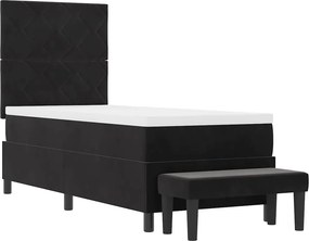 Postel s boxspringem s čelo Černá 200 x 80 cm samet 3344542