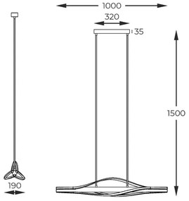 Zuma Line P230857003 - LED Lustr na lanku BAEZ LED/30W/230V