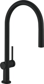 Hansgrohe Talis M54, páková kuchyňská baterie 210, vytahovatelný výtok, 1jet, matná černá, HAN-72802670