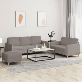 3dílná sedací souprava s poduškami taupe textil 3202133