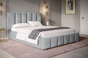 Čalouněná postel pro dva 160x200 cm Betty Barva: Šedá - Fuego 166