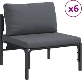 Sada zahradních pohovek 13 ks Černá Ocel 3379038