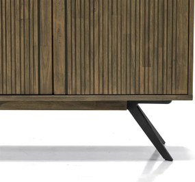 Komoda Massa 160 cm z masivu hnědá/grafit