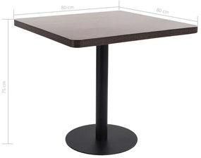 Bistro stolek tmavě hnědý 80 x 80 cm MDF - Default Title