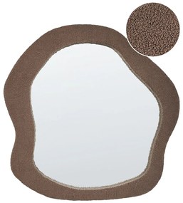 Nástěnné zrcadlo Boucle 79 x 80 cm hnědá BLISMES Beliani