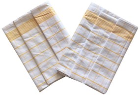 Svitap Utěrka Negativ Egyptská bavlna 50x70 cm bílá/žlutá 3 ks