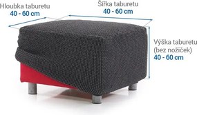 Super strečové potahy NIAGARA antracitová taburet (40 - 60 cm)