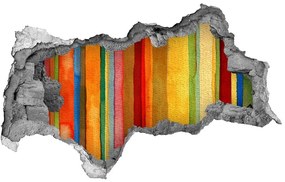 Wallmuralia Díra 3D fototapeta nálepka Barevné pásky 95x73 cm