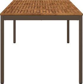 Zahradní jídelní stůl Přirozená a kávová 196 x 100,5 x 75 cm 3394421