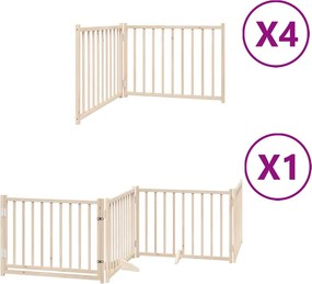 Zábrana pro psy s dvířky skládací 12 panelů 960 cm topol 3155724