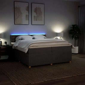 Box spring postel s matrací taupe 200x200 cm textil 3289881