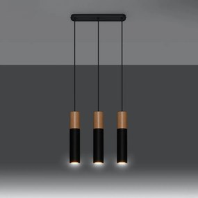 Sollux Lighting Závěsné svítidlo PABLO 3 černé