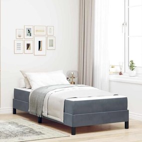 Postel s boxspringem s matrací Tmavě šedá 80 x 220 cm textil 3398768