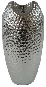 Keramická váza Silver dots stříbrná, 29 cm