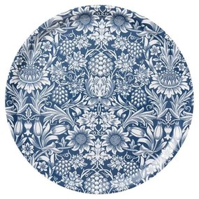 Kulatý servírovací tác Sunflower denim d38, Klippan Švédsko