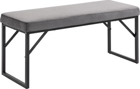 HOMCOM čalouněná lavice sametového vzhledu lavice k posteli lavice na líčení lavice do předsíně lavice do obývacího pokoje ložnice tmavě šedá 115x46x…