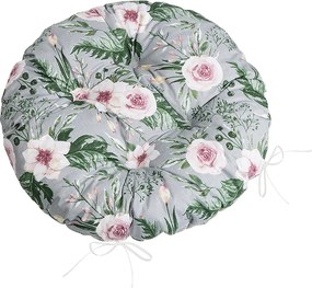Bellatex Sedák Adéla prošívaný kulatý Růžová,Šedá,Zelená 40 cm, (průměr)