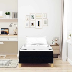 Postel s boxspringem s matrací Černá 90 x 200 cm textil 3398537