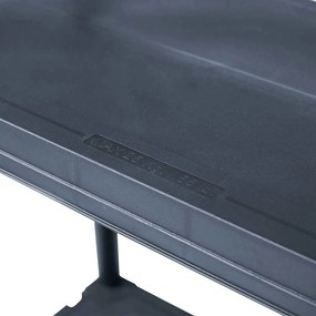 Skladové regály 5 ks černé 60 x 30 x 138 cm plastové 276252