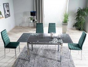Rozkládací jídelní stůl Merlin 110/170 cm černý