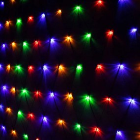 LED světelná síť - 2x2m, 144LED, 8 funkcí, paměť, IP44, multicolor
