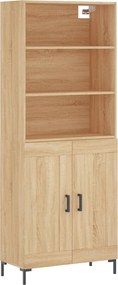 Skříň highboard dub sonoma 69,5 x 34 x 180 cm kompozitní dřevo 3189960