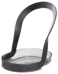 Černý odkládací držák kuchyňských pomůcek iDesign Austin, 12 x 13 cm