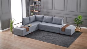 Atelier del sofa Rohová pohovka FLY šedá levý roh 280 cm 825BLC1006