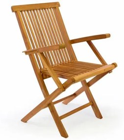 Divero 2159 Skládací židle z týkového dřeva