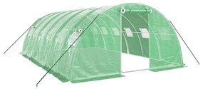 vidaXL Skleník s ocelovým rámem zelený 24 m² 6 x 4 x 2 m