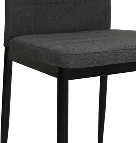 Jídelní židle 2 ks tmavě šedé textil 246179