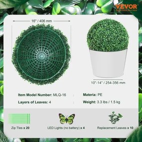 Umělé topiary Zimostráz, 61 cm vysoký (2 kusy)