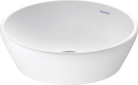Duravit D-Neo - Umyvadlo na desku, průměr 40 cm, bez přepadu, bez otvoru pro baterii, matná bílá 2371403270