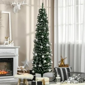 HOMCOM Vánoční stromek 190 cm, vysoce realistický, 570 větviček, nehořlavý, stabilní podstavec, zelená