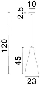 Nova Luce Závěsné svítidlo LIVTA, 23cm, E27 1x12W Barva: Zlatá