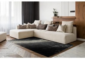 Moderní koberec FLIM 006 B1 shaggy, Vlny Strukturální šedá velikost 80x150 cm | krásné koberce cz