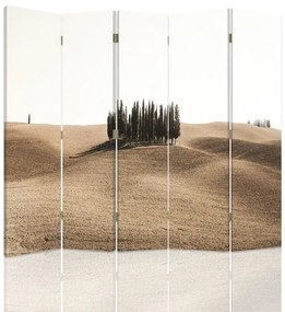 Ozdobný paraván Toskánsko - 180x170 cm, pětidílný, klasický paraván