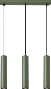 Sollux Lighting Závěsná lampa LAGOS 3L olivově zelená