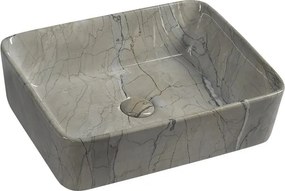 Sapho Sapho, DALMA keramické umyvadlo 48x13x38 cm, grigio, MM513