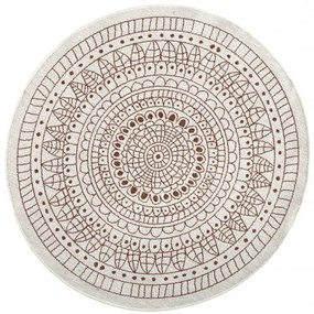 Hanse Home, Kusový koberec Twin-Wendeteppiche 103102 creme terra kruh – na ven i na doma, 200x200 (průměr) kruh, oranžová, chodba / předsíň