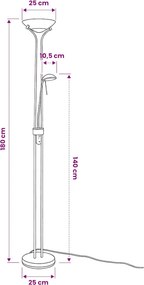Stmívatelná stojací lampa LED 23 W 242731