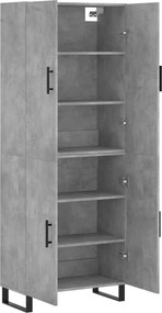 Skříň highboard betonově šedá 69,5x34x180 cm kompozitní dřevo 3195703