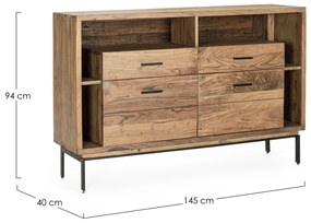 BIZZOTTO Designová komoda Mangal 0747416