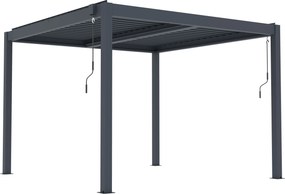 Bioklimatická pergola G21 Austin Premium 3x3 m, antracitová hliníková