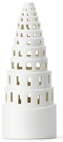 Bílý keramický vánoční svícen Kähler Design Lighthouse, ø 9 cm
